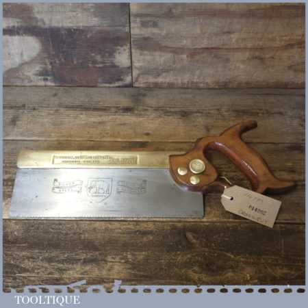 Vintage No: 120 W Tyzack & Turner 14” Brass Back Tenon Saw – Sharpened ...