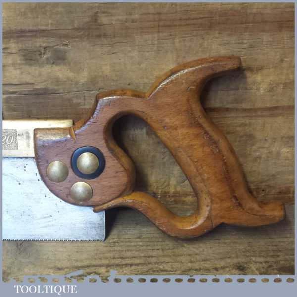 Vintage W. Tyzack Sons & Turner 8” Brass Back Tenon Saw RIP 18 TPI ...