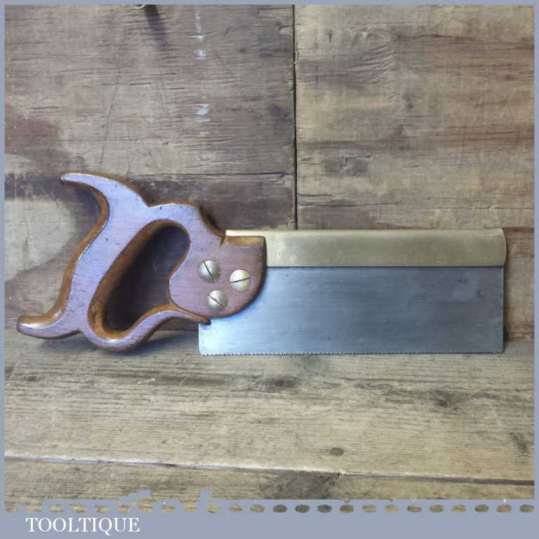 Vintage W. Tyzack Sons & Turner 8” Brass Back Tenon Saw RIP 18 TPI ...