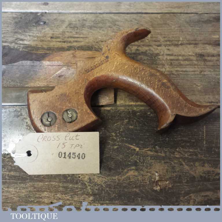 Antique Straw London 19th C 9” Brass Back Dovetail Saw 15 TPI ...