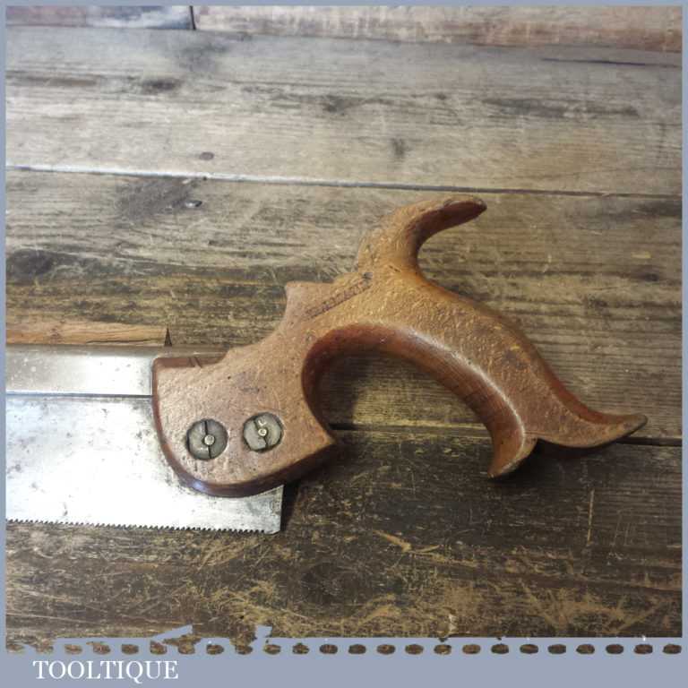 Antique Straw London 19th C 9” Brass Back Dovetail Saw 15 TPI ...