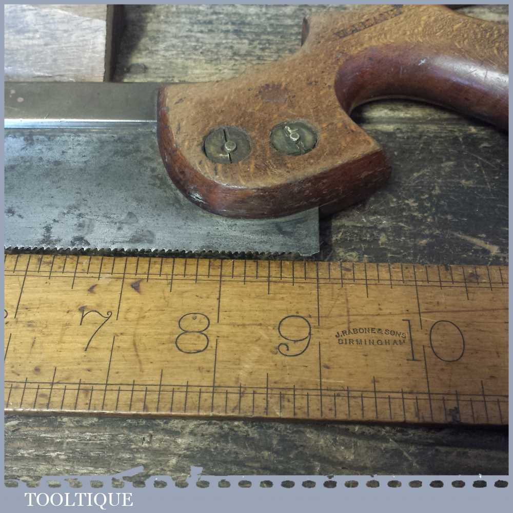 Antique Straw London 19th C 9” Brass Back Dovetail Saw 15 TPI ...