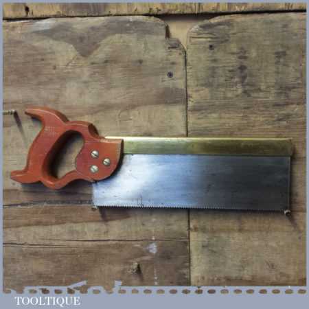 Vintage No: 120 W Tyzack & Turner 12” Brass Back Tenon Saw 14 TPI ...
