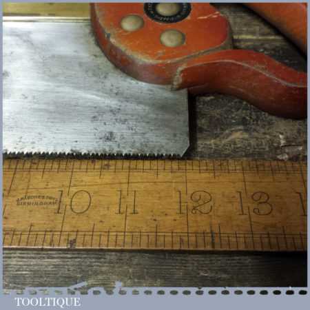 Vintage No: 120 W Tyzack & Turner 12” Brass Back Tenon Saw 14 TPI ...