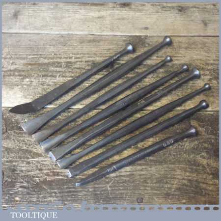 Vintage Set 8 No: Stone Mason’s Sculpture’s Chisels – Good Condition ...