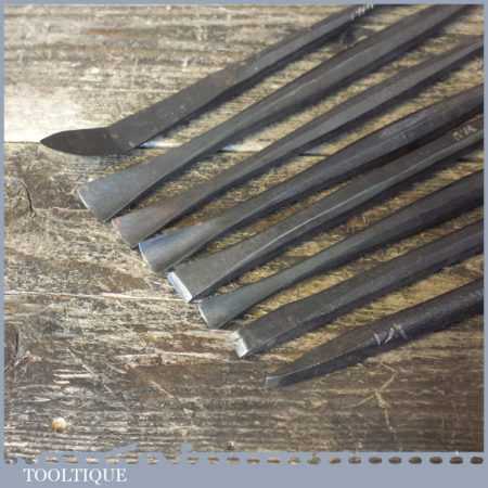 Vintage Set 8 No: Stone Mason’s Sculpture’s Chisels – Good Condition ...