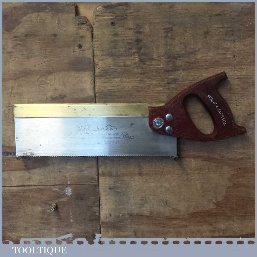 Vintage Spear & Jackson 12” Brass Back Tenon Saw 14 TPI – Sharpened ...