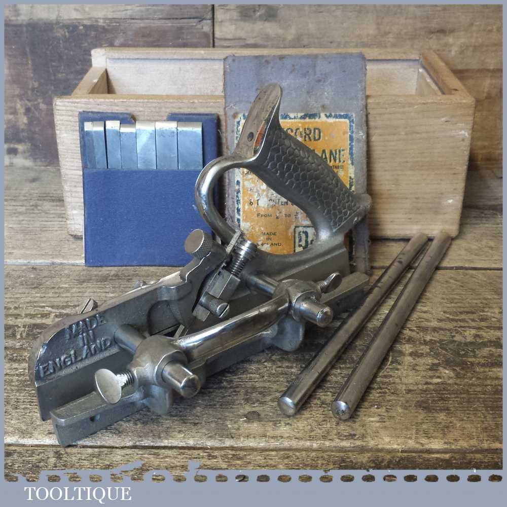 Vintage Record No: 044 Plough Plane With 8 Cutters – Fully Refurbished ...