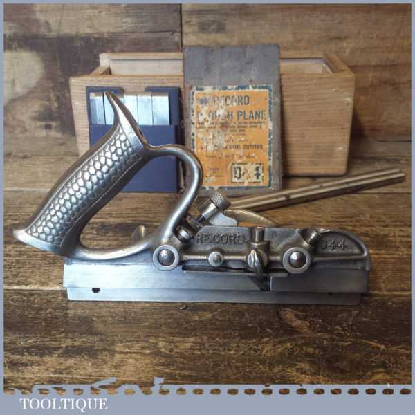 Vintage Record No: 044 Plough Plane With 8 Cutters – Fully Refurbished ...