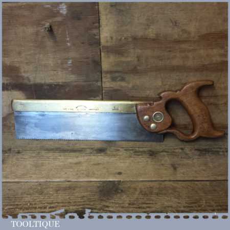 Vintage W Tyzack & Turner Nonpareil 12” Brass Back Tenon Saw ...
