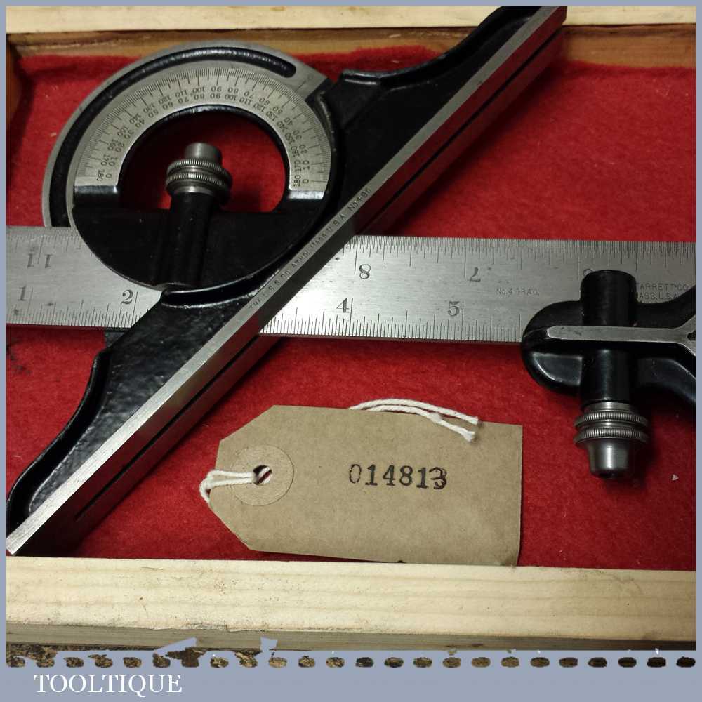 Vintage L. S. Starrett USA Cast Steel Combination Square Protractor ...