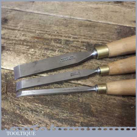 Vintage Set 3 No: Sheffield Ashley Isles Firmer Chisels 1/4” 1/ 2” & 1 ...