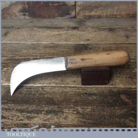 Vintage Cobblers Leatherworking Butt Knife – Beechwood Handle | Tooltique