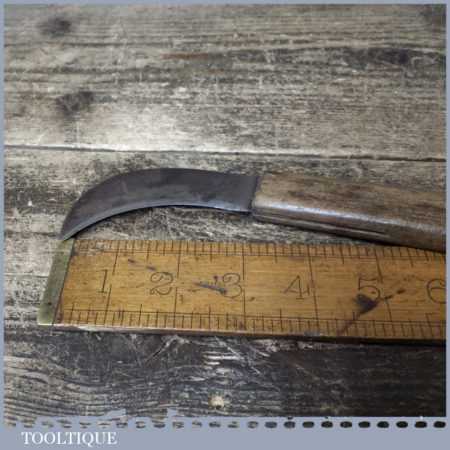 Vintage Cobblers Leatherworking Butt Knife – Beechwood Handle | Tooltique