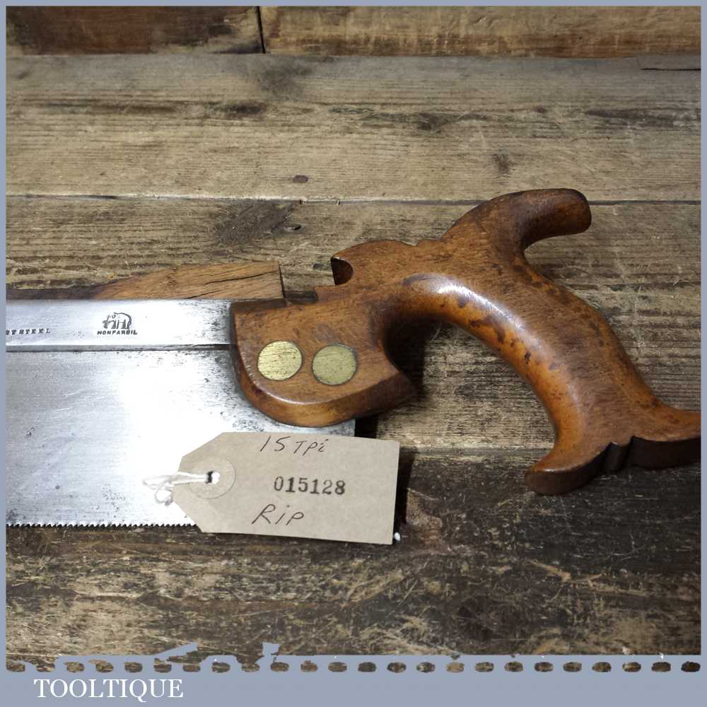 Vintage W Tyzack Sons & Turner 10” Steel Back Dovetail Saw – Sharpened ...