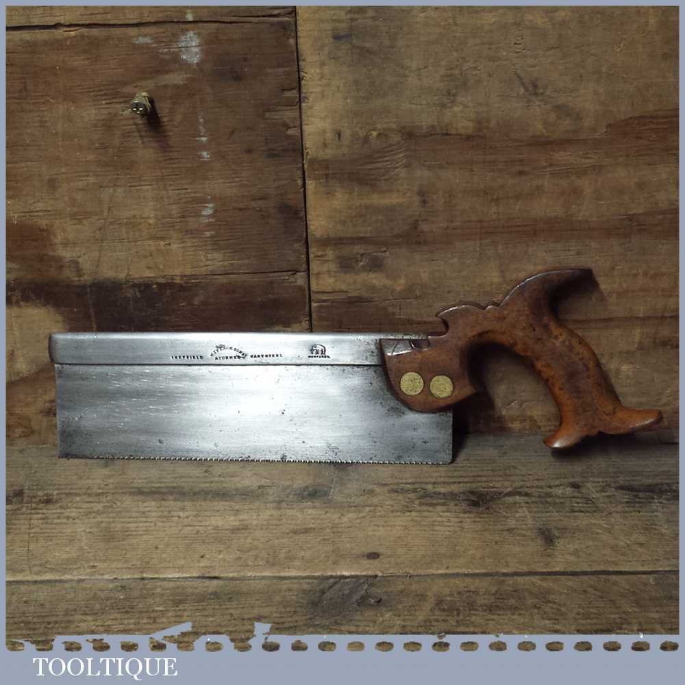 Vintage W Tyzack Sons & Turner 10” Steel Back Dovetail Saw – Sharpened ...