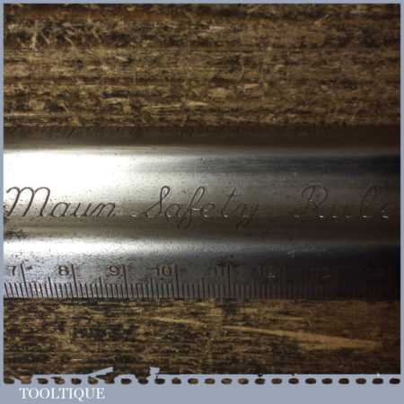 Vintage Maun 12” Imperial Safety Ruler – Good Condition | Tooltique