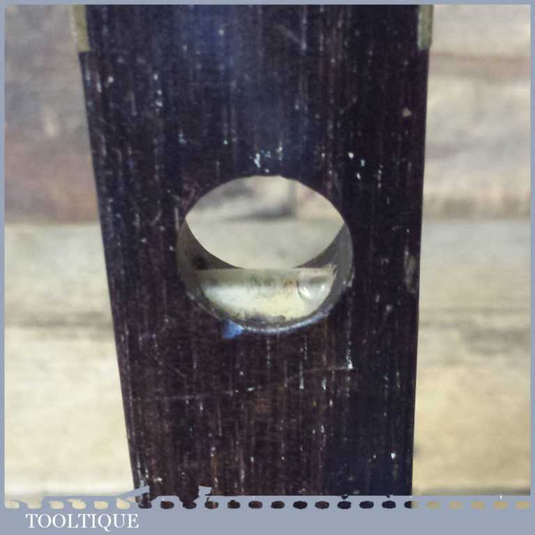Ornate Vintage Rosewood Brass 12” Boat Level – Original Clear Glass ...