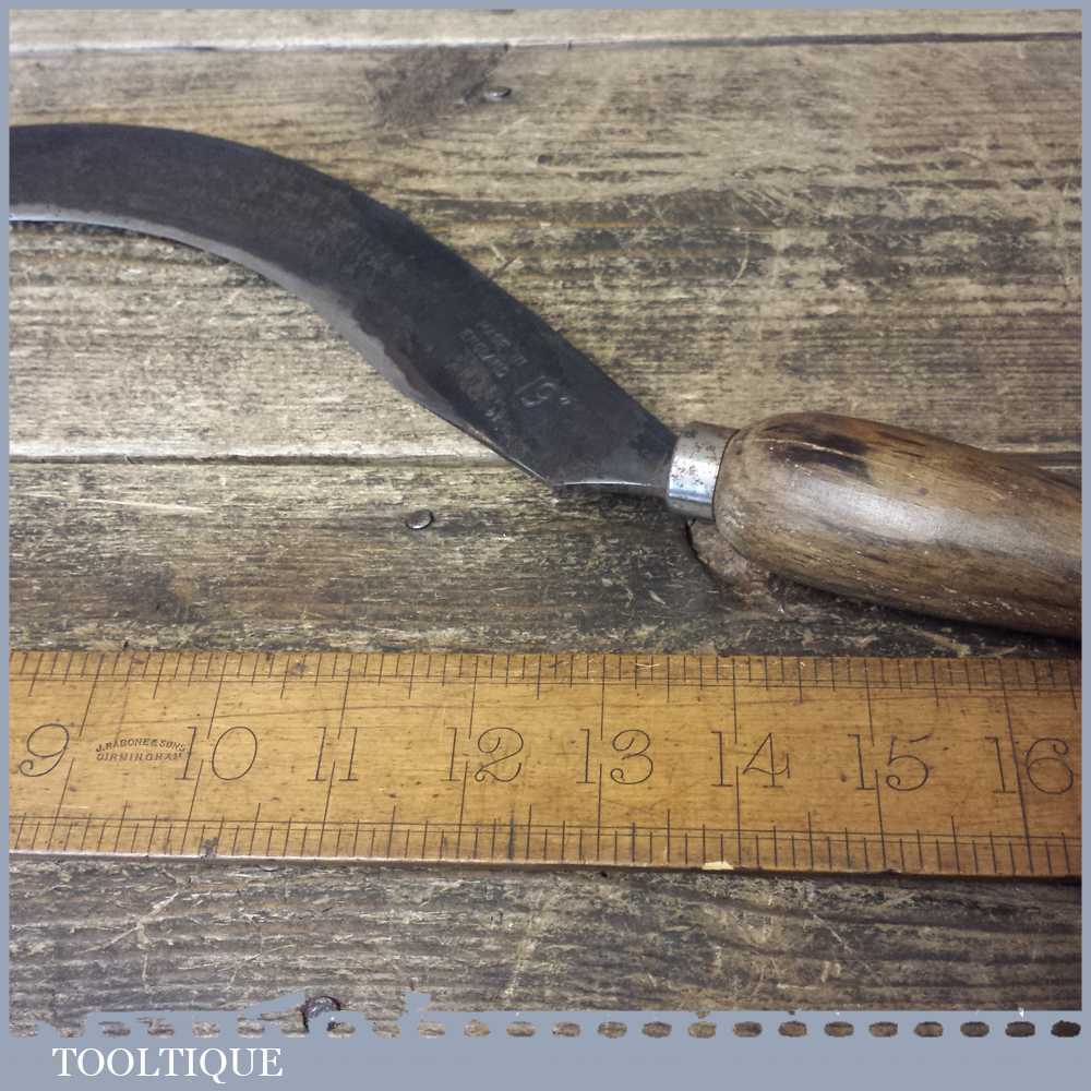 Vintage English Made 19” Reap Hook Or Sickle – Sharpened Ready For Use ...