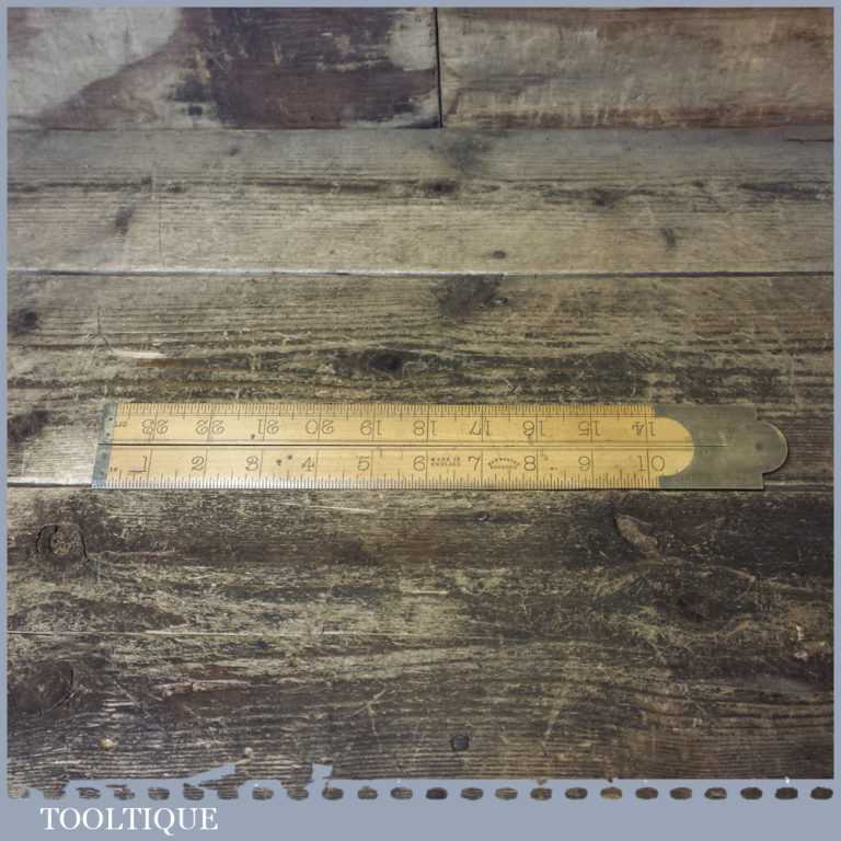 Vintage English 24″ Single Fold Boxwood Brass Rule – Good Condition ...