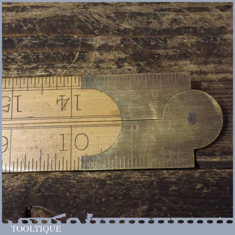 Vintage English 24″ Single Fold Boxwood Brass Rule – Good Condition ...