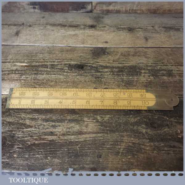 Vintage English 24″ Single Fold Boxwood Brass Rule – Good Condition ...