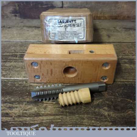Vintage Boxed Sarjent’s 1” Screw Box Tap And Drill Set – Good Condition ...