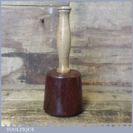 Handmade Wood Turned Old Azobé (Ekki) Hardwood Mallet Oak Handle ...