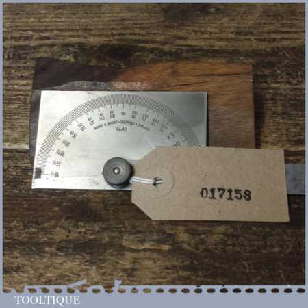 Vintage Moore & Wright No: 48 Protractor – Good Condition | Tooltique