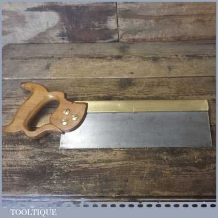 Vintage 12” Tyzack Sons & Turner Brass Back Tenon Saw 13 TPI ...