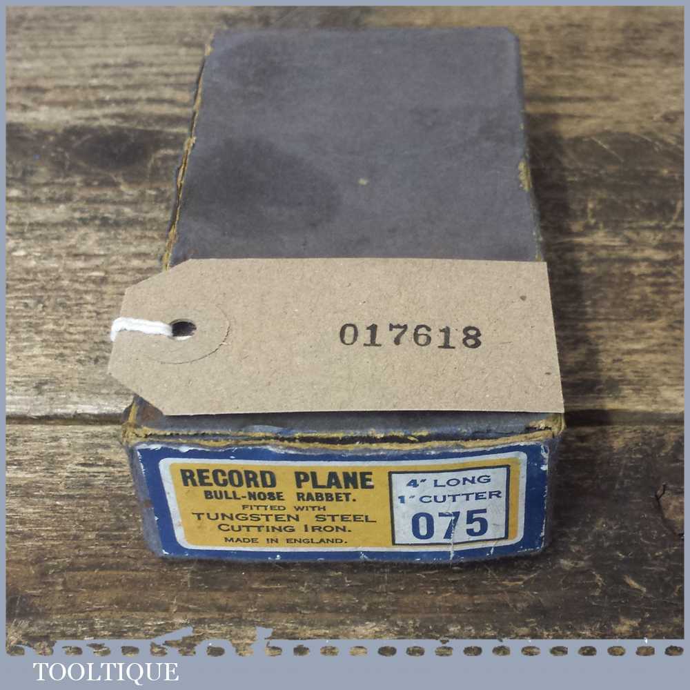 Vintage Boxed Record No: 75 Adjustable Throat Bullnose Plane – Fully ...
