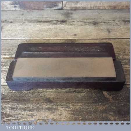 Vintage 8” x 2” India Fine Oil Stone In Mahogany Box – Ready To Use ...