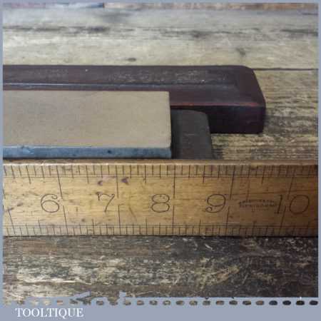 Vintage 8” x 2” India Fine Oil Stone In Mahogany Box – Ready To Use ...