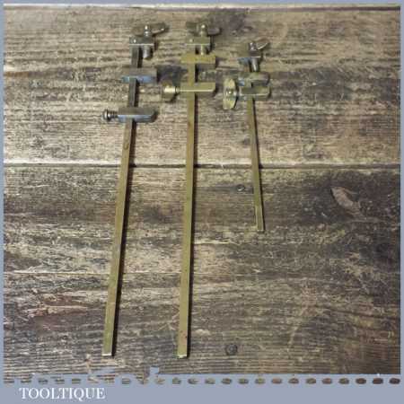 Vintage Record Set Of 3 Model Makers Brass Sash Clamps – Good Condition ...