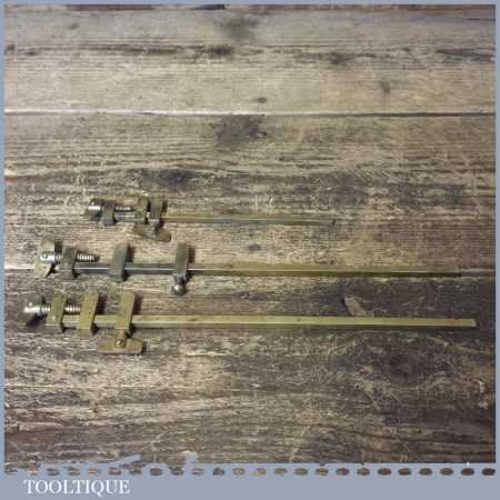 Vintage Record Set Of 3 Model Makers Brass Sash Clamps – Good Condition ...