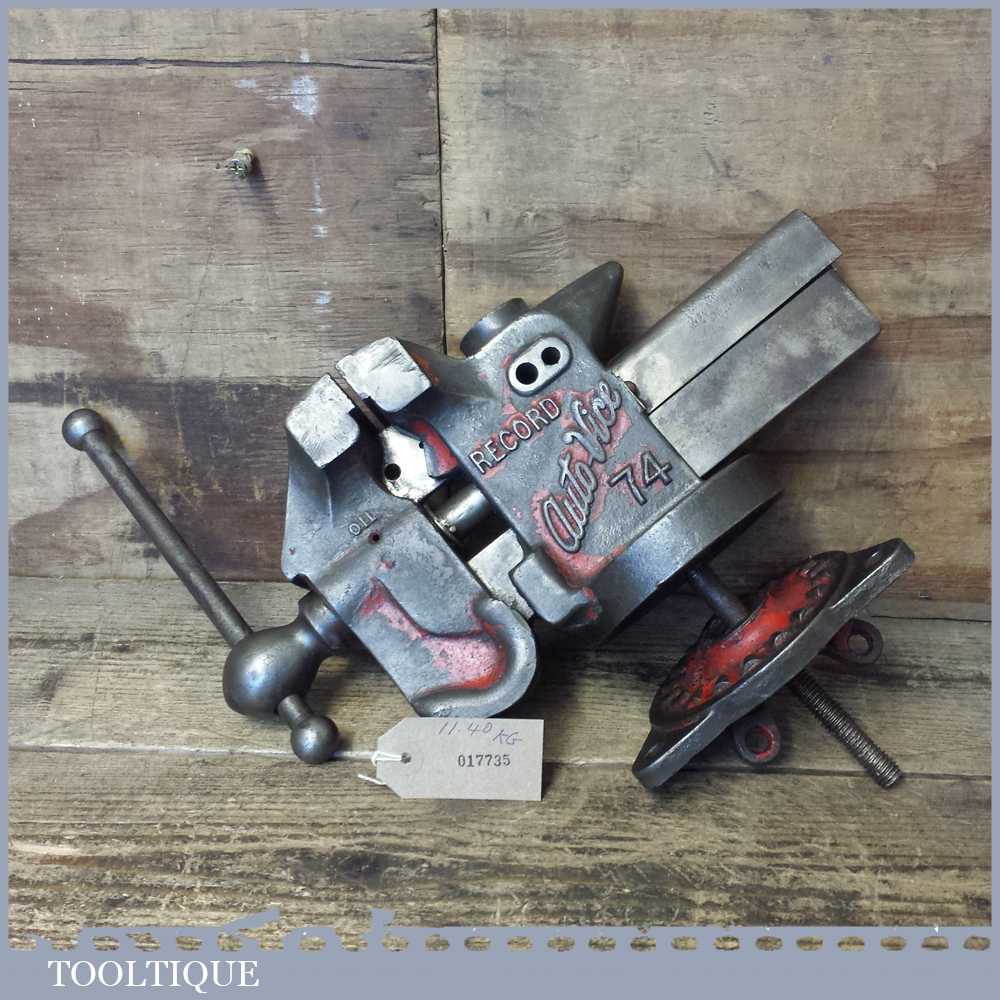 Vintage Record No: 74 Auto Vice Engineers Swivel Bench Vice – Good ...