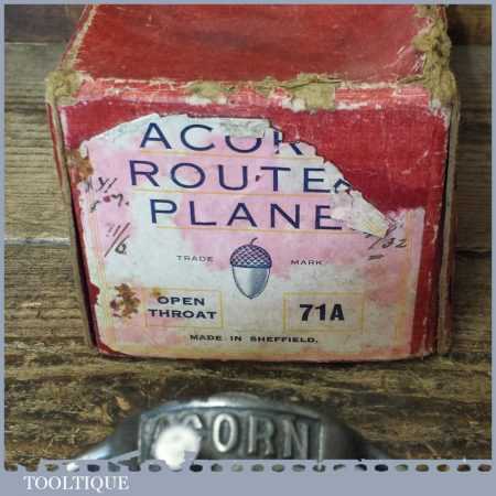 Vintage Boxed Acorn No: 71A Hand Router Plane Complete – Good Condition ...
