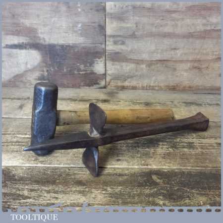 Scarce Antique Scythe Sharpening Anvil Stake And Hammer – Good ...