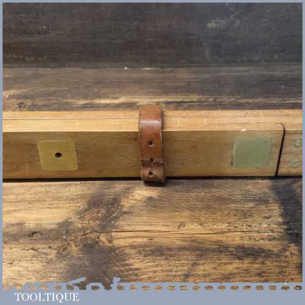 Vintage M.D.S. Surveyor’s Teak Brass Folding Triangle Spirit Level ...