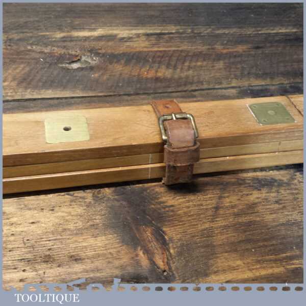 Vintage M.D.S. Surveyor’s Teak Brass Folding Triangle Spirit Level ...