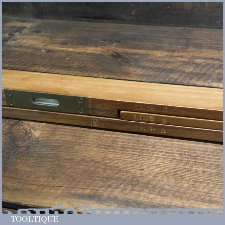 Vintage M.D.S. Surveyor’s Teak Brass Folding Triangle Spirit Level ...