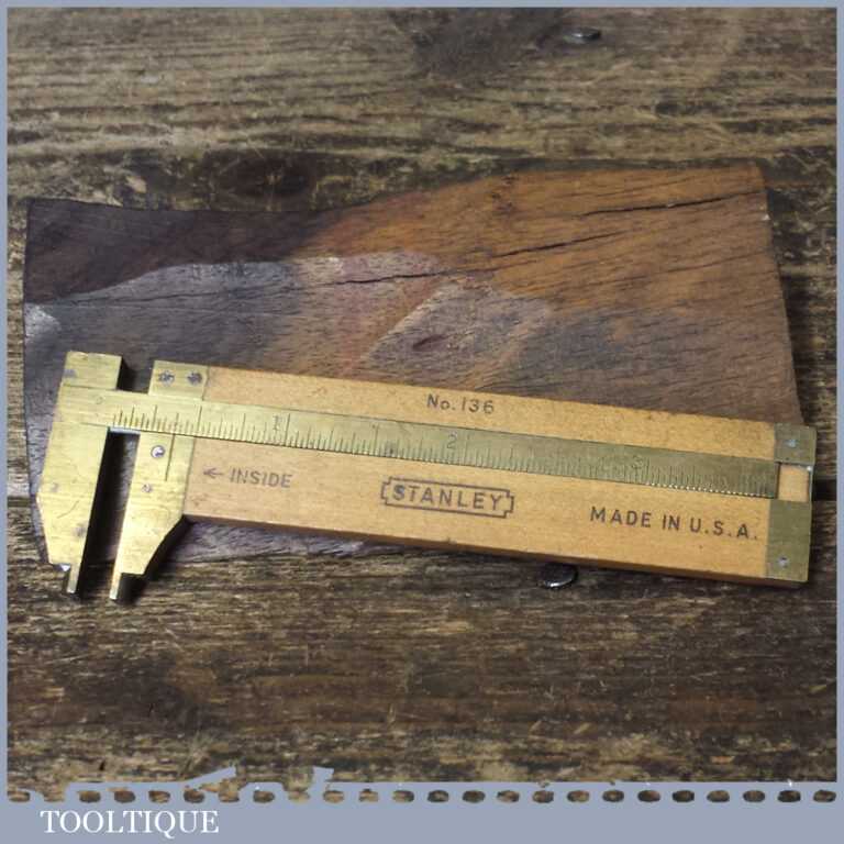 Vintage Stanley USA No: 136 Boxwood Brass Caliper Gauge – Good ...
