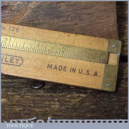 Vintage Stanley USA No: 136 Boxwood Brass Caliper Gauge – Good ...
