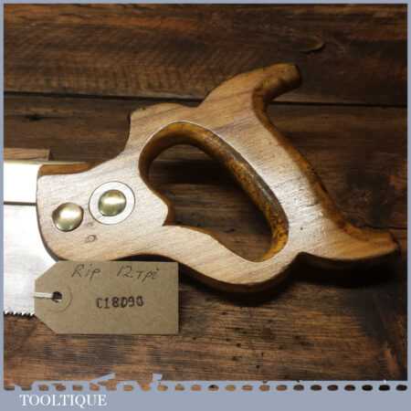 Vintage Tyzack & Turner 10” Brass Back Dovetail Saw 12 TPI – Sharpened ...