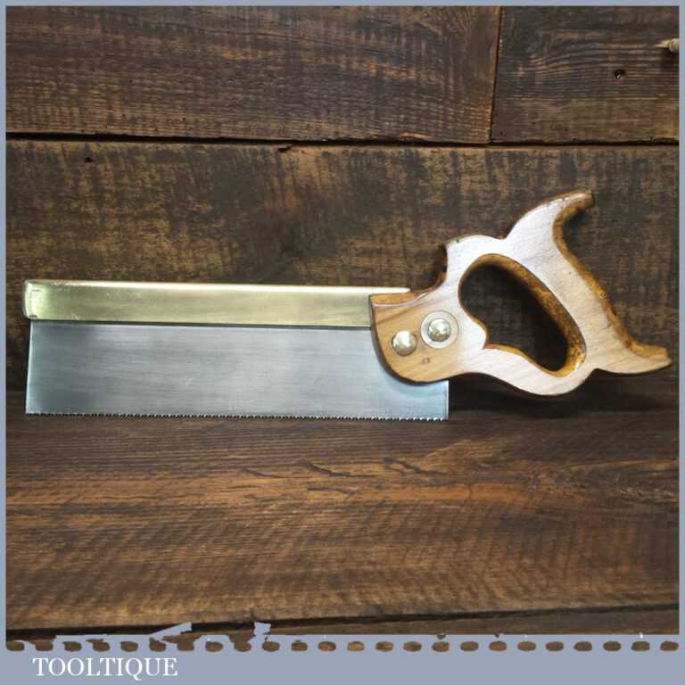 Vintage Tyzack & Turner 10” Brass Back Dovetail Saw 12 TPI – Sharpened ...