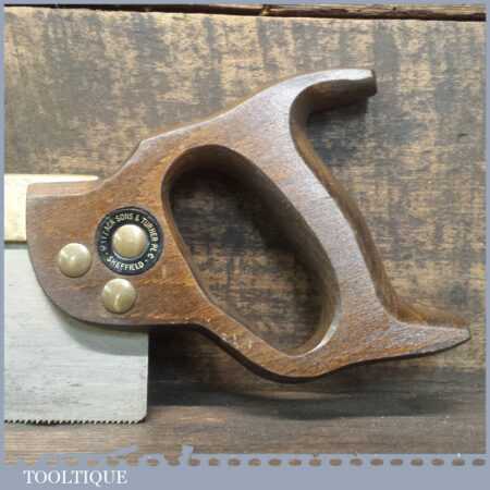 Vintage W. Tyzack & Turner 10” Brass Back Tenon Saw 12 TPI – Sharpened ...