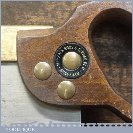 Vintage W. Tyzack & Turner 10” Brass Back Tenon Saw 12 TPI – Sharpened ...