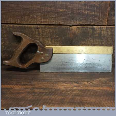 Vintage W. Tyzack & Turner 10” Brass Back Tenon Saw 12 TPI – Sharpened ...