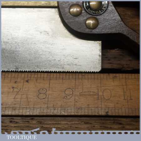 Vintage W. Tyzack & Turner 10” Brass Back Tenon Saw 12 TPI – Sharpened ...