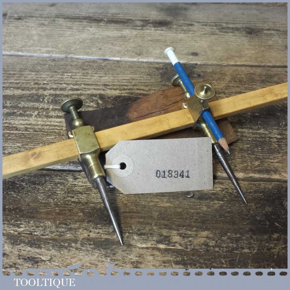 Vintage Pair Good Quality 4” Brass Trammel Points With Pencil Holder ...